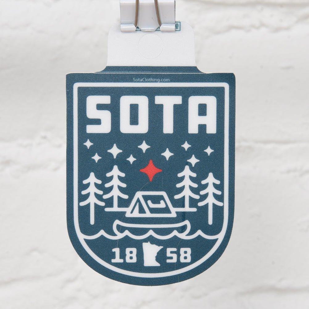 Sota camp scene sticker – sota clothing